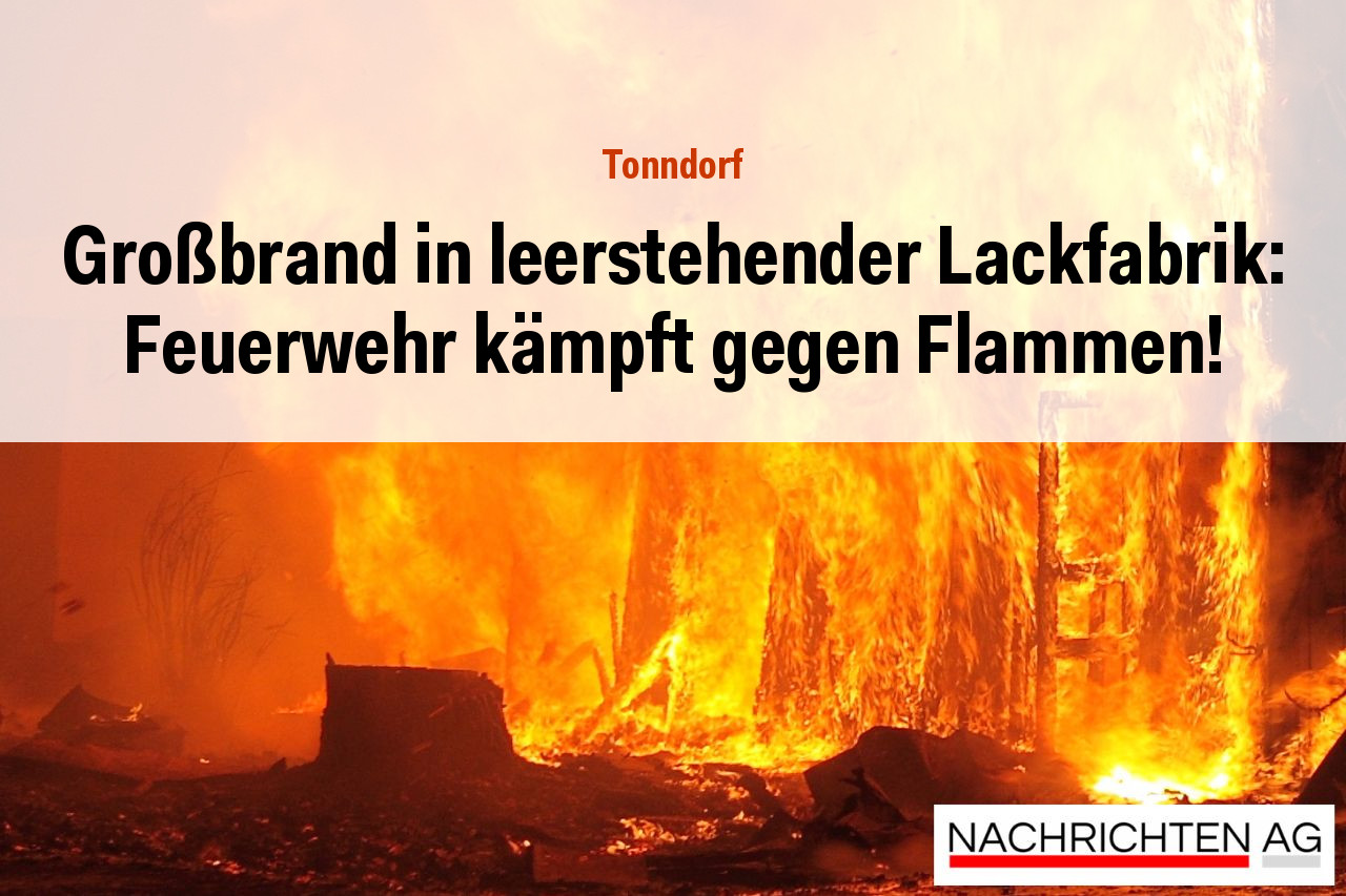 Major fire in an empty paint factory: Fire brigade fights against flames!